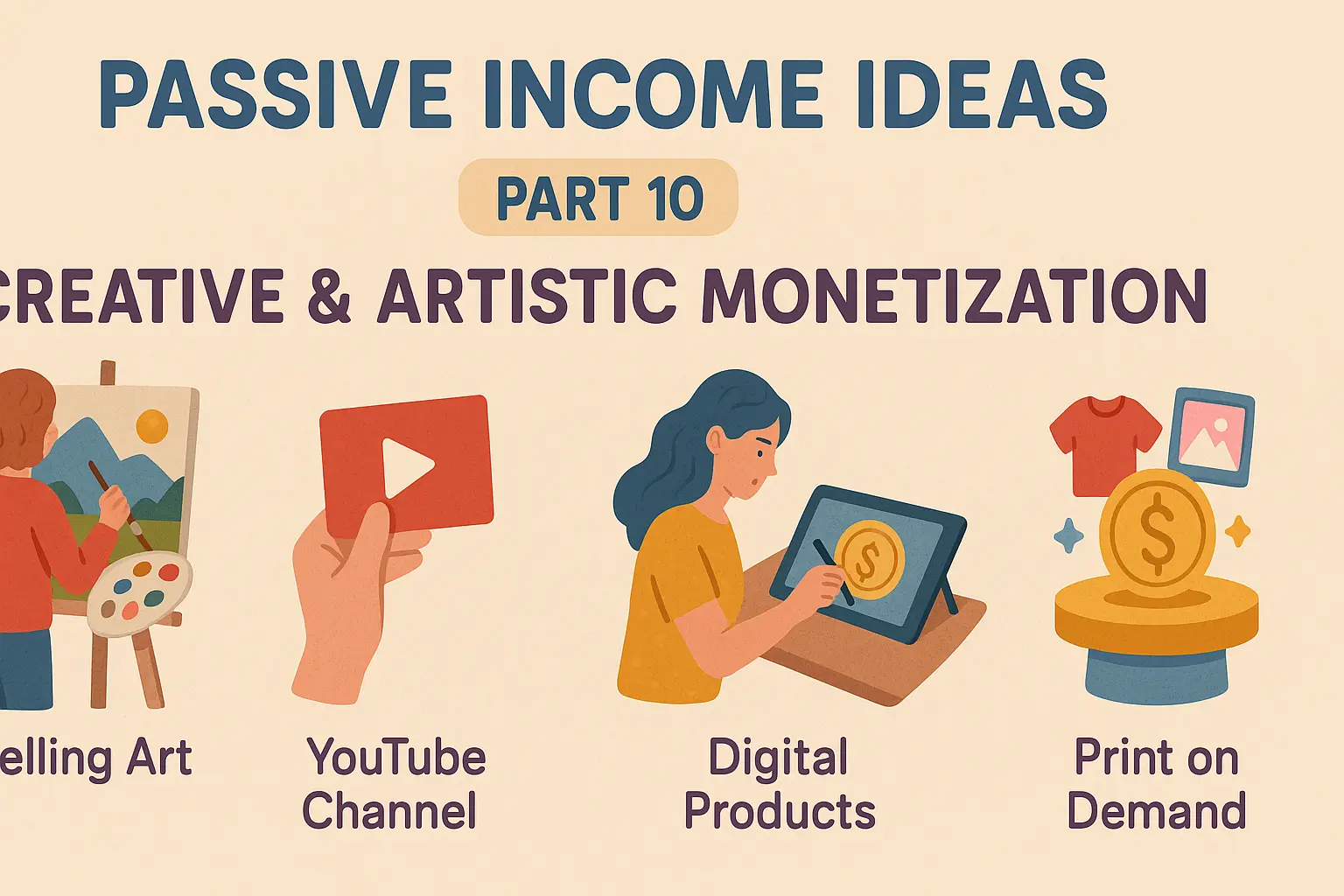 Passive Income Ideas (Part 10 – 🎨 Creative & Artistic Monetization) - MillionFormula Blog